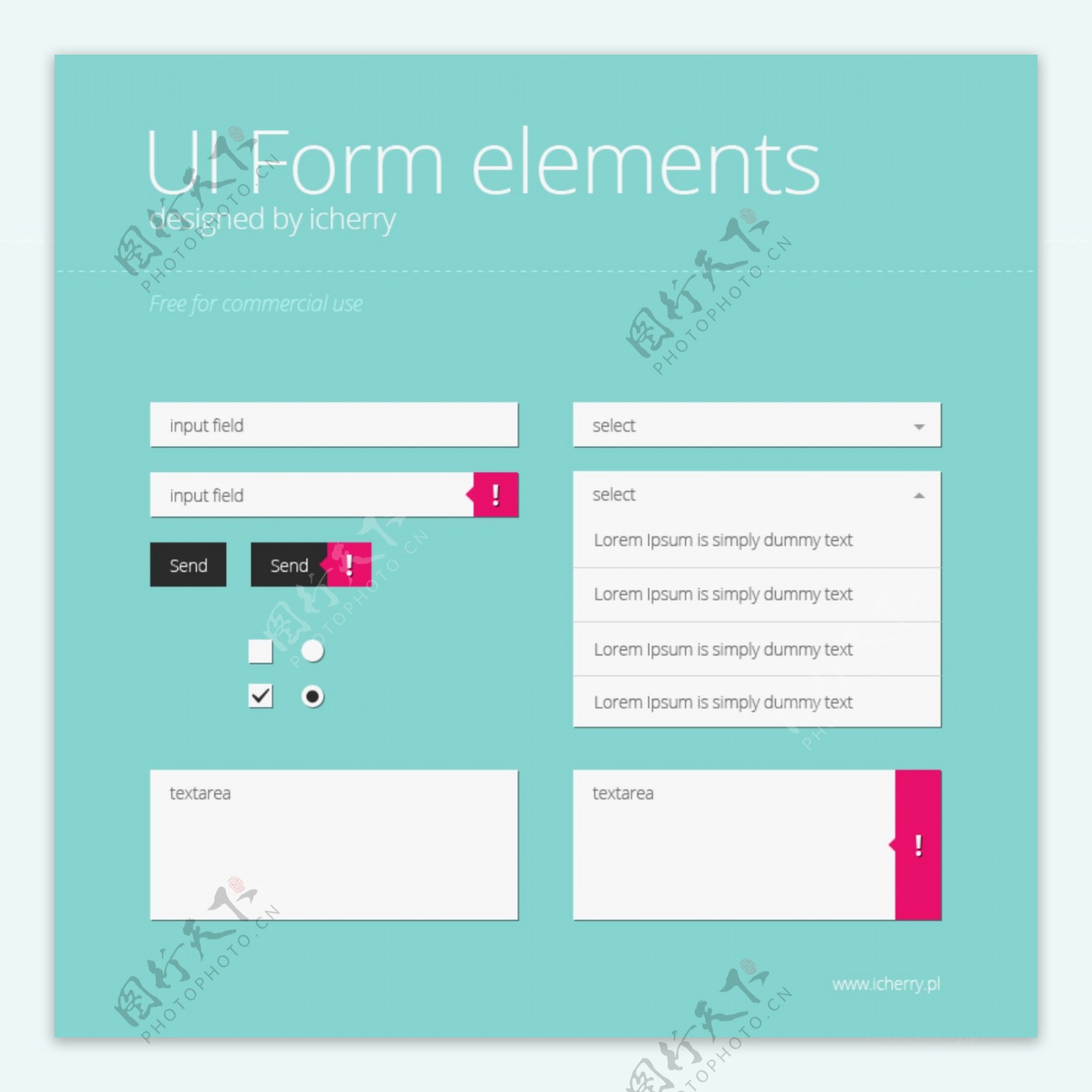 简约的网页UIkitPSD图片素材-编号06425389-图行天下