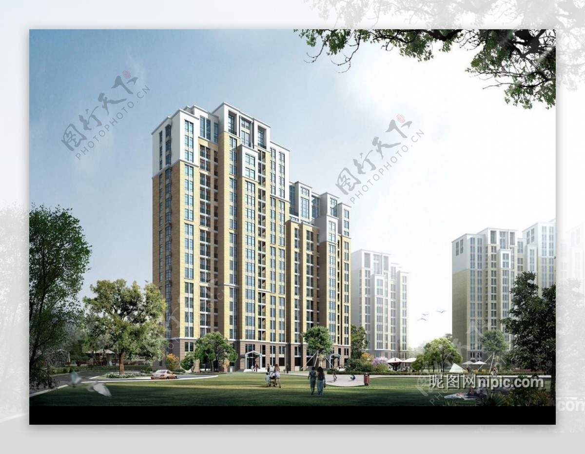 房地产园林设计效果图PSD素材图片素材-编号10386199-图行天下