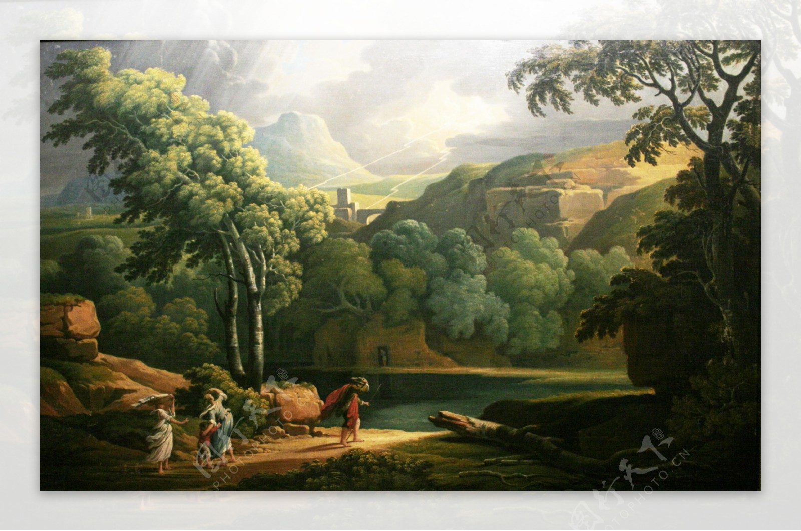 森林风景油画图片素材-编号10666129-图行天下