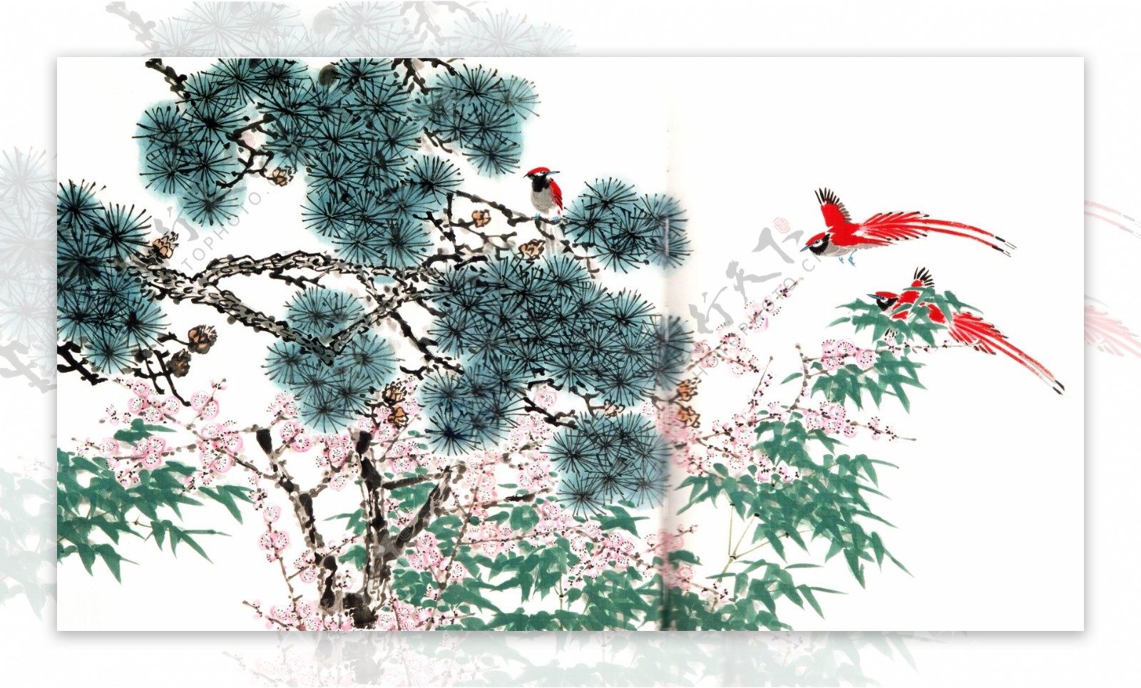 松树国画图片素材-编号11541369-图行天下