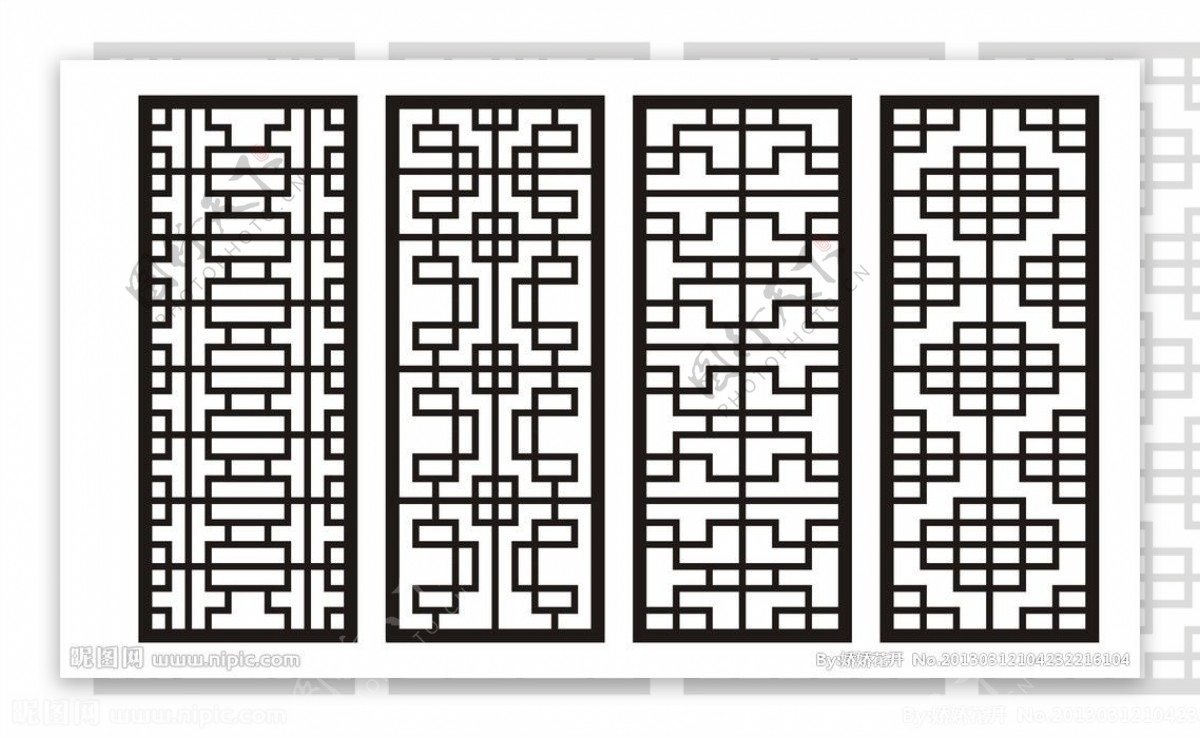 花格隔断铁艺木刻图片素材-编号12491869-图行天下