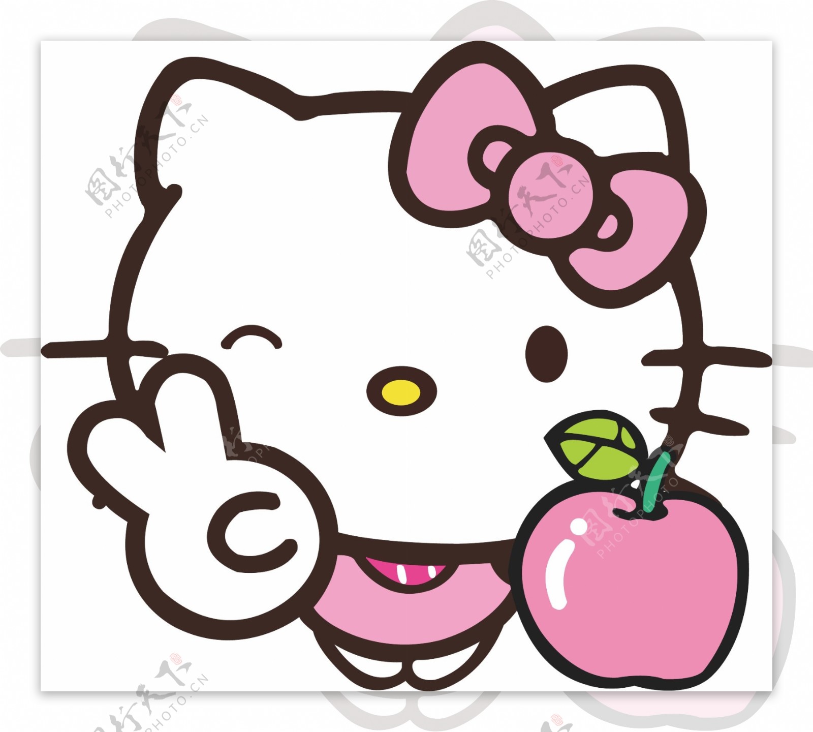 helloKitty小苹果图片素材-编号14715489-图行天下