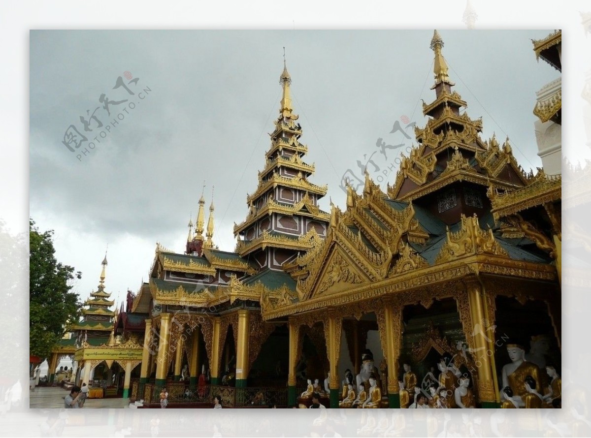 缅甸仰光瑞德贡大金塔图片素材-编号14767319-图行天下