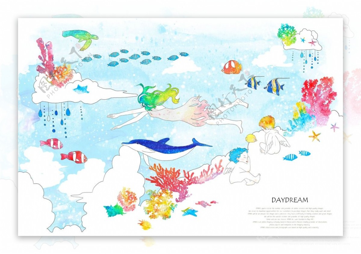 卡通海洋素材背景图片素材-编号22739649-图行天下