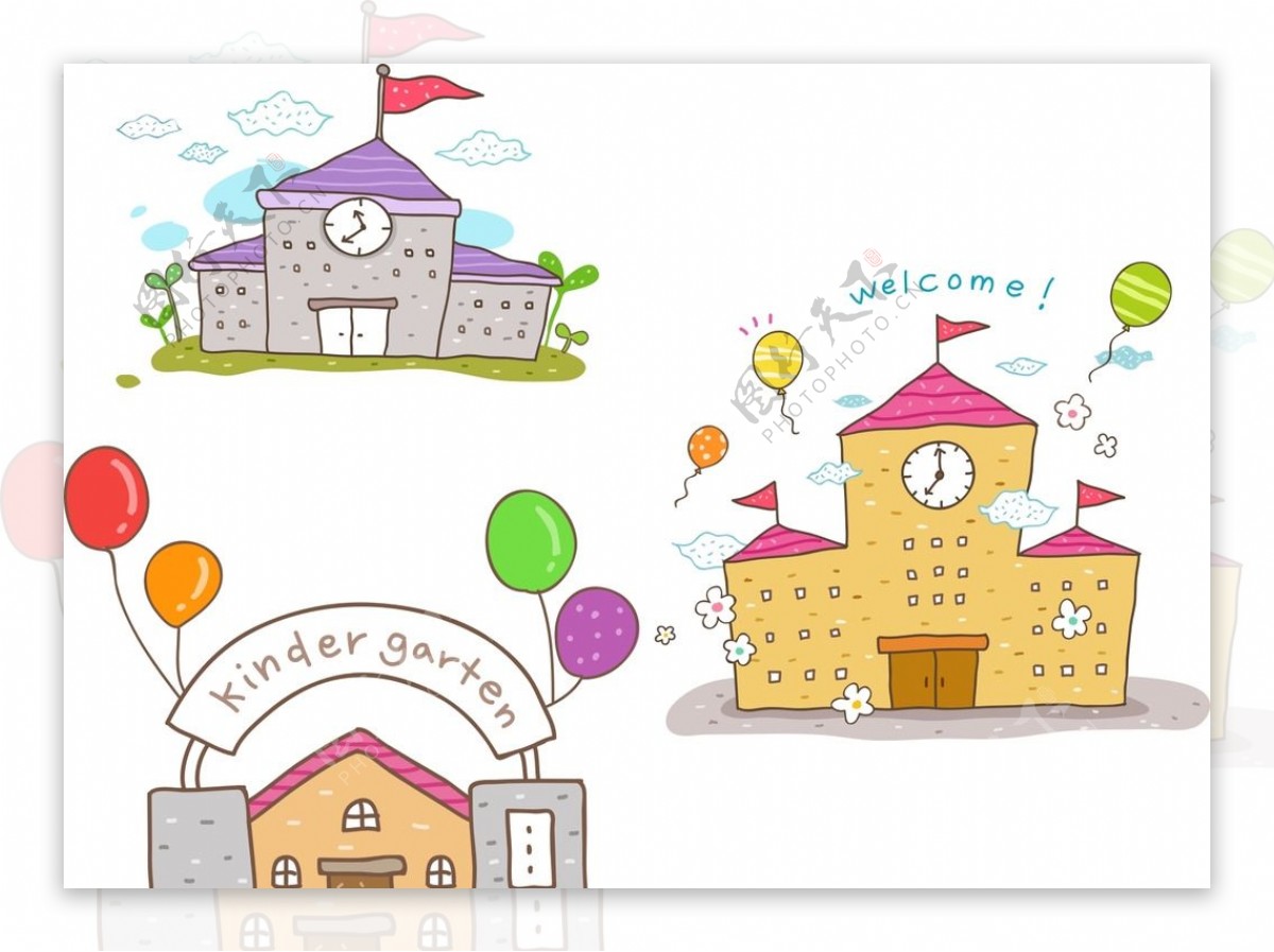 卡通学校图片素材-编号26181149-图行天下