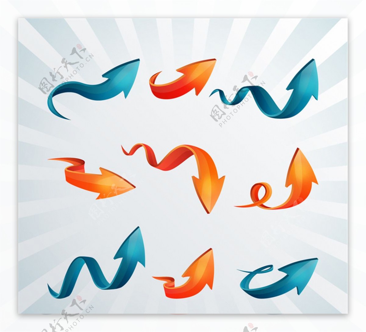 彩色动感箭头矢量图片素材-编号27117569-图行天下