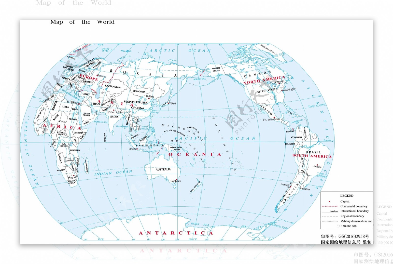 11.3亿英语版世界地图图片素材-编号28956269-图行天下