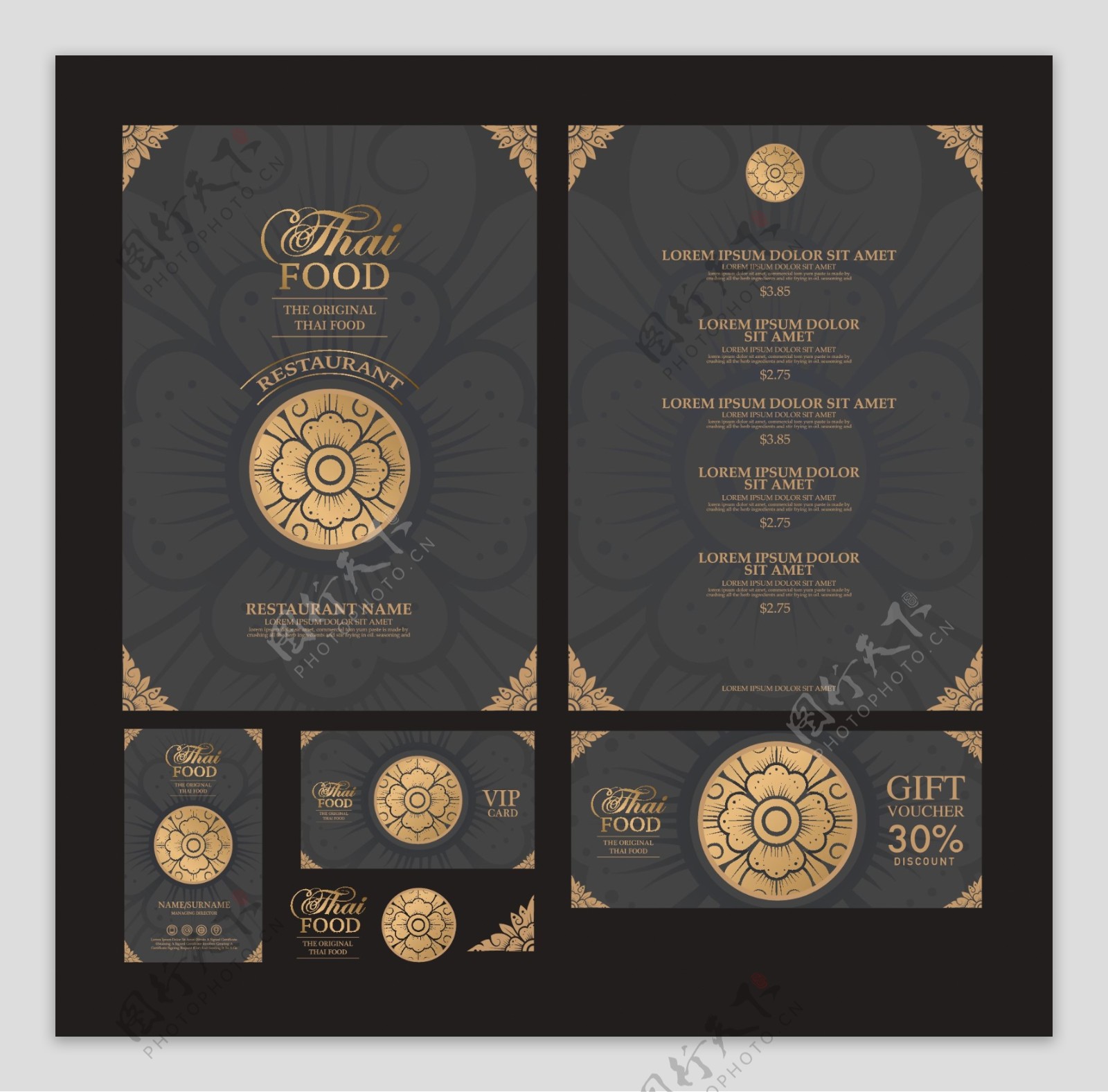 欧式花纹菜单图片素材-编号31004799-图行天下