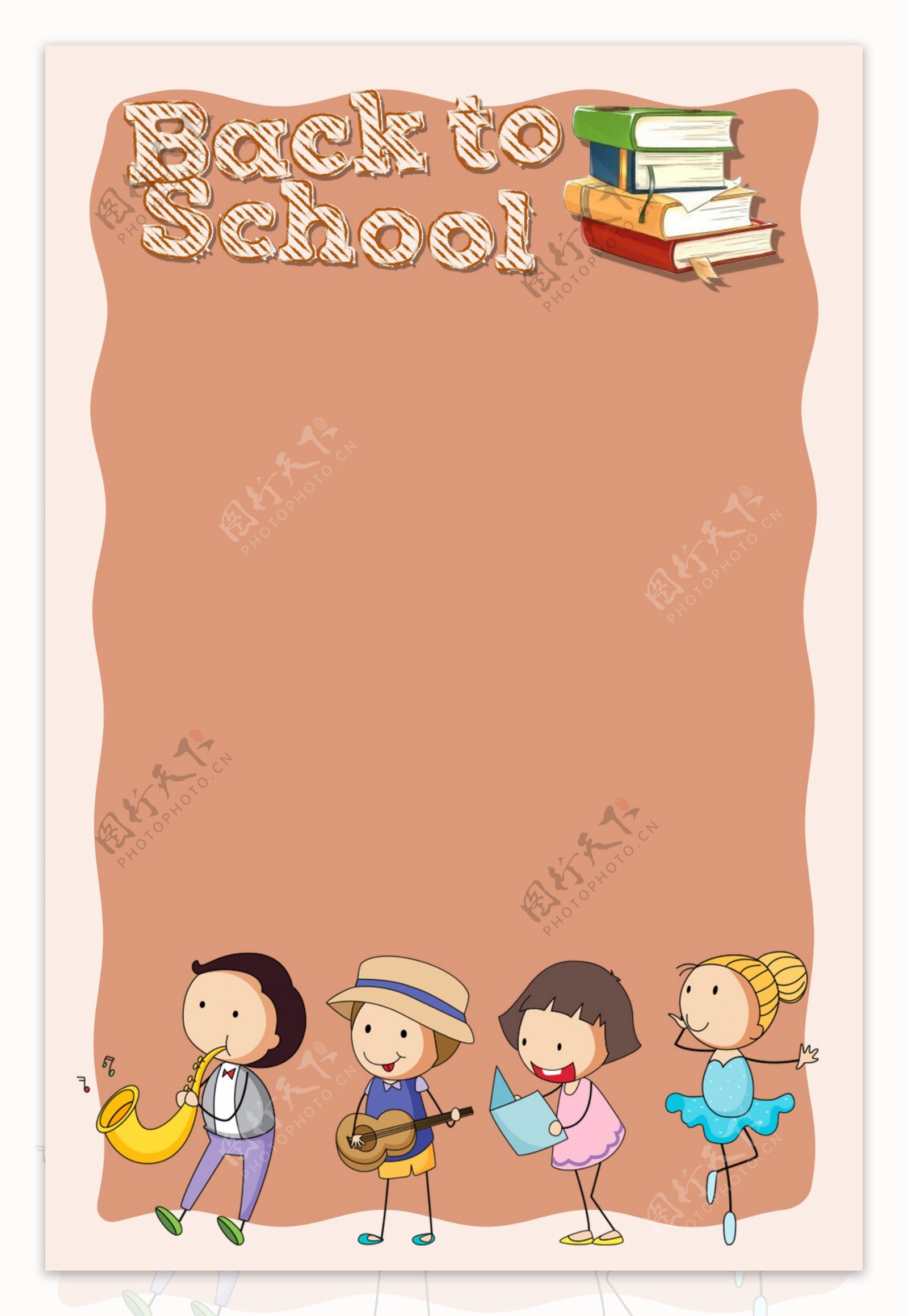 卡通风开学季小学招生迎新生海报图片素材-编号32410079-图行天下