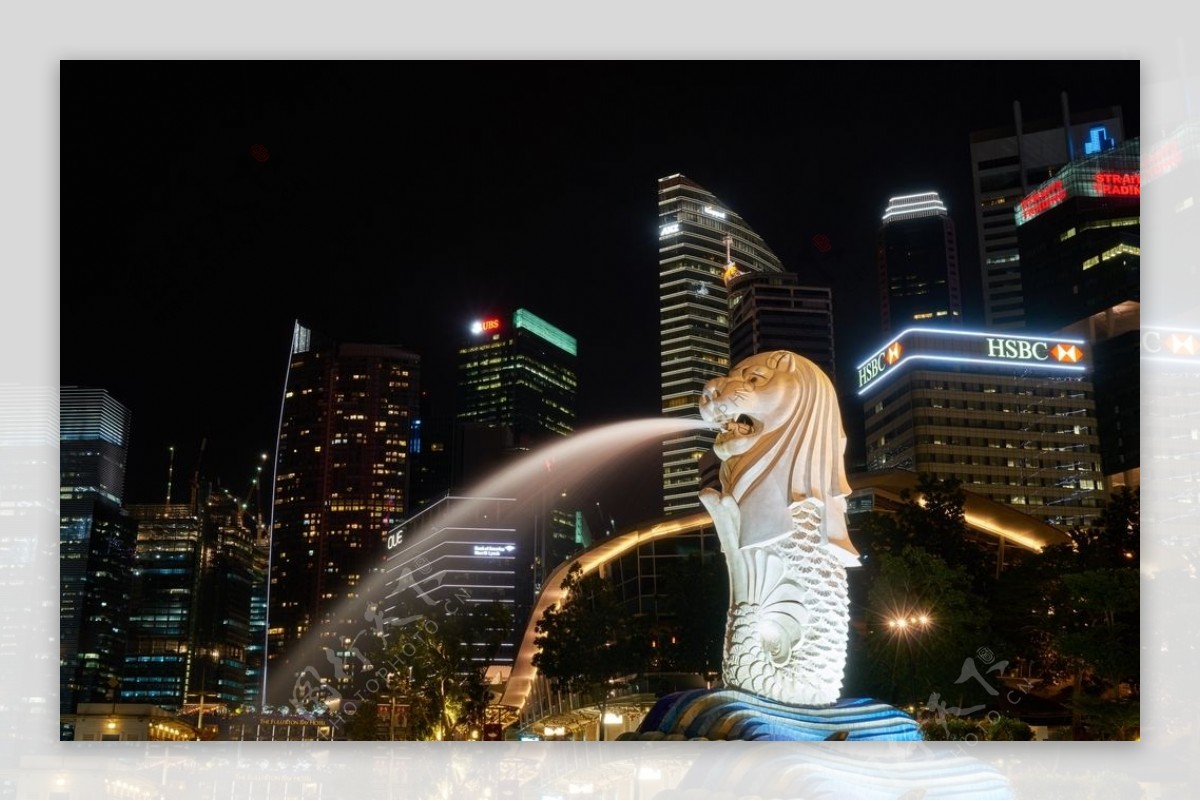 新加坡璀璨的夜景摄影美图图片素材-编号36168459-图行天下